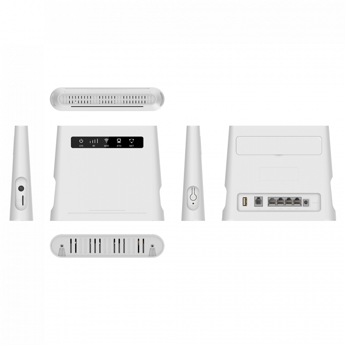 High Speed 1300 Mbps 4G CPE Router With LAN SIM Card