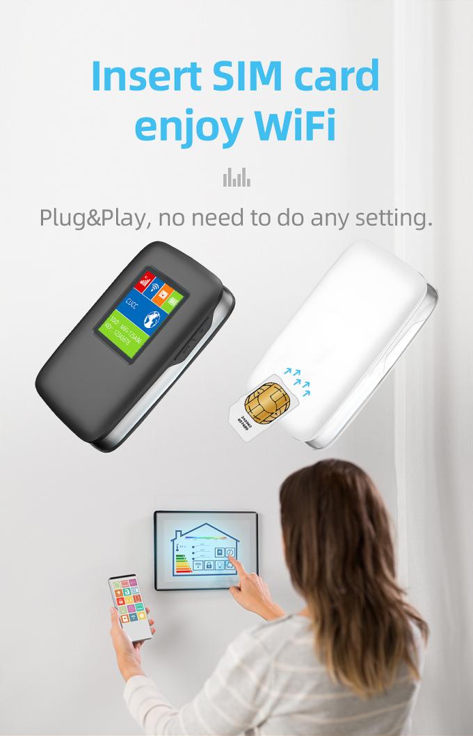 Portable Mobile 4G WIFI Router With SIM Card Slot Wireless 2700mAh ...