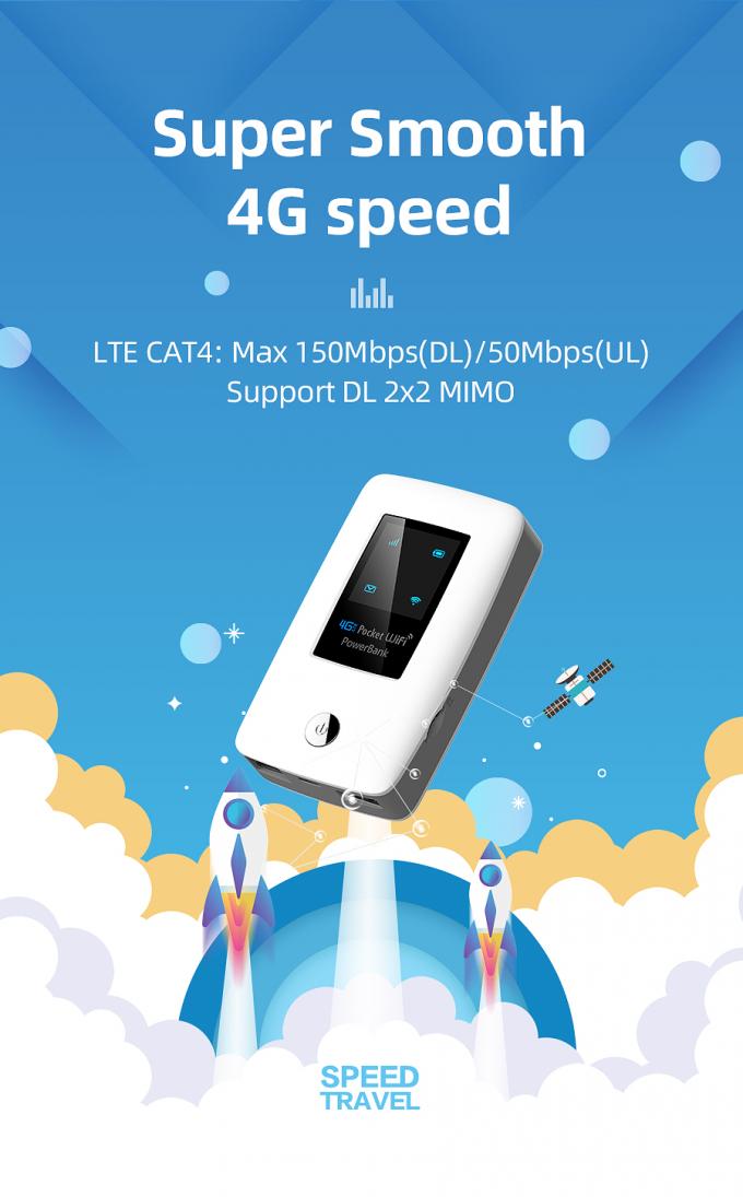 5000mAh 4G Wireless Pocket Router With RJ45 Wan Lan Port