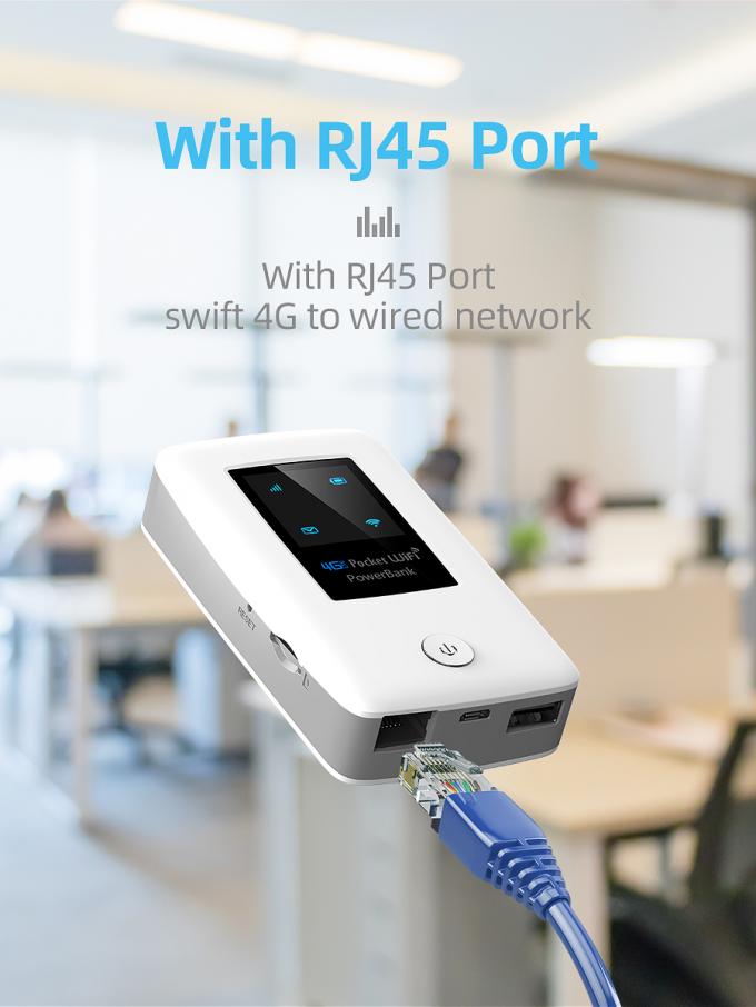 5000mAh 4G Wireless Pocket Router With RJ45 Wan Lan Port