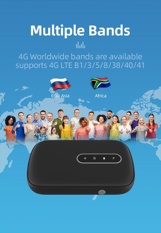 Pocket 4G Lte MiFi Router 2.4GHZ 5.8GHZ Dual Band MIMO MiFi Cat4 With ...